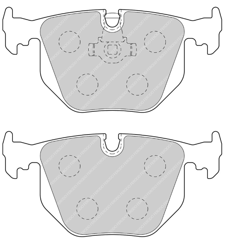 4 PLAQUETTES DE FREINS ARRIÈRE FERODO DS2500 – FCP1483H M3 E46 • YBT Brakes